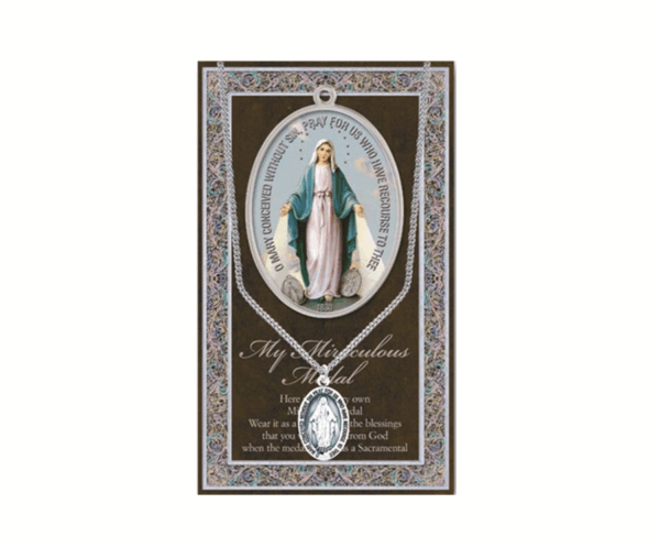 Classic Pewter Miraculous Medal With Pamphlet - The Miraculous Medal ...