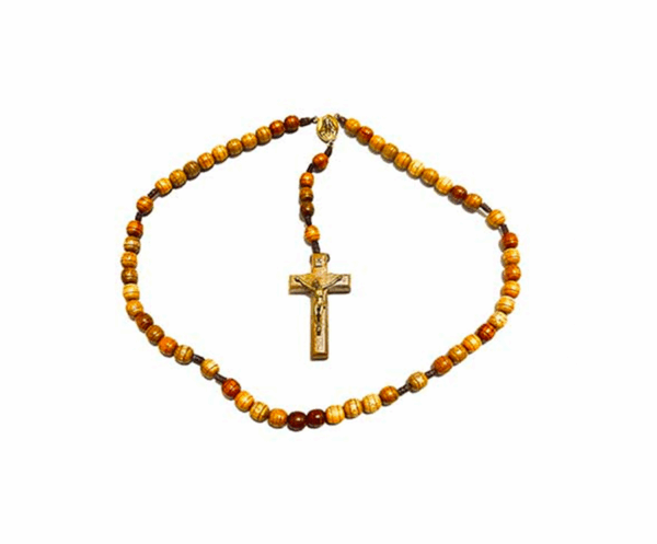 Brazilian Wood Miraculous Medal Rope Rosary - The Miraculous Medal ...