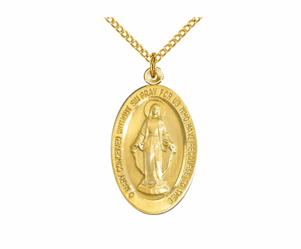 Miraculous Medal 14 Kt. Gold Filled 3rd Class Relic - The Miraculous ...