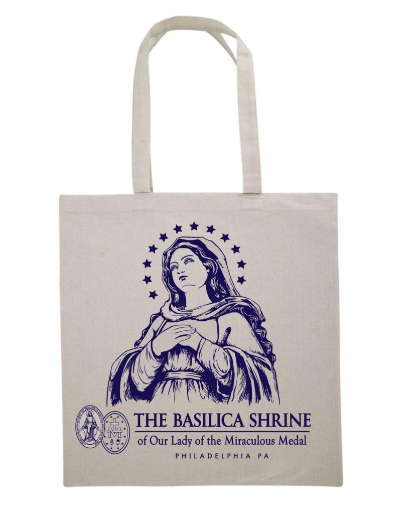 Basilica Shrine Blessed Mother Tote Bag in Ivory- ON SALE NOW - The ...
